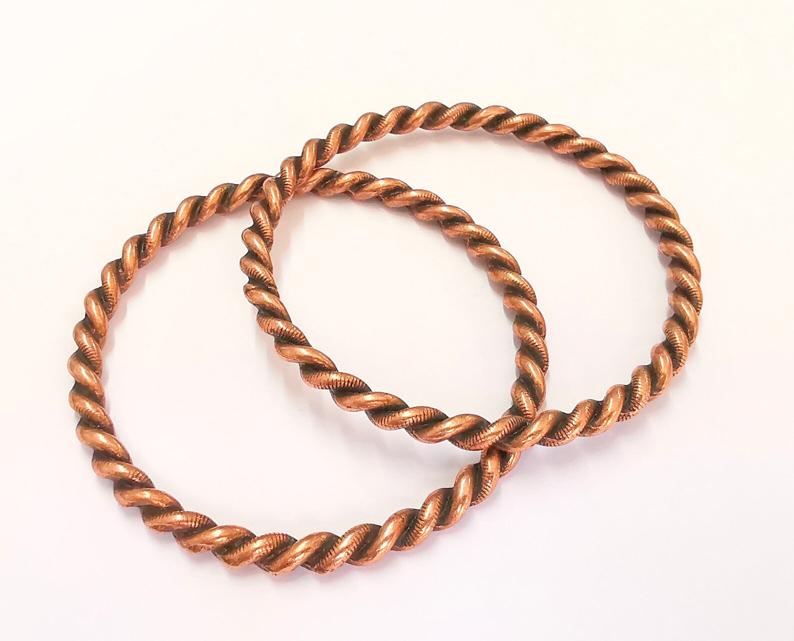 Twisted Circle Findings Antique Copper Plated Large Circle - Etsy