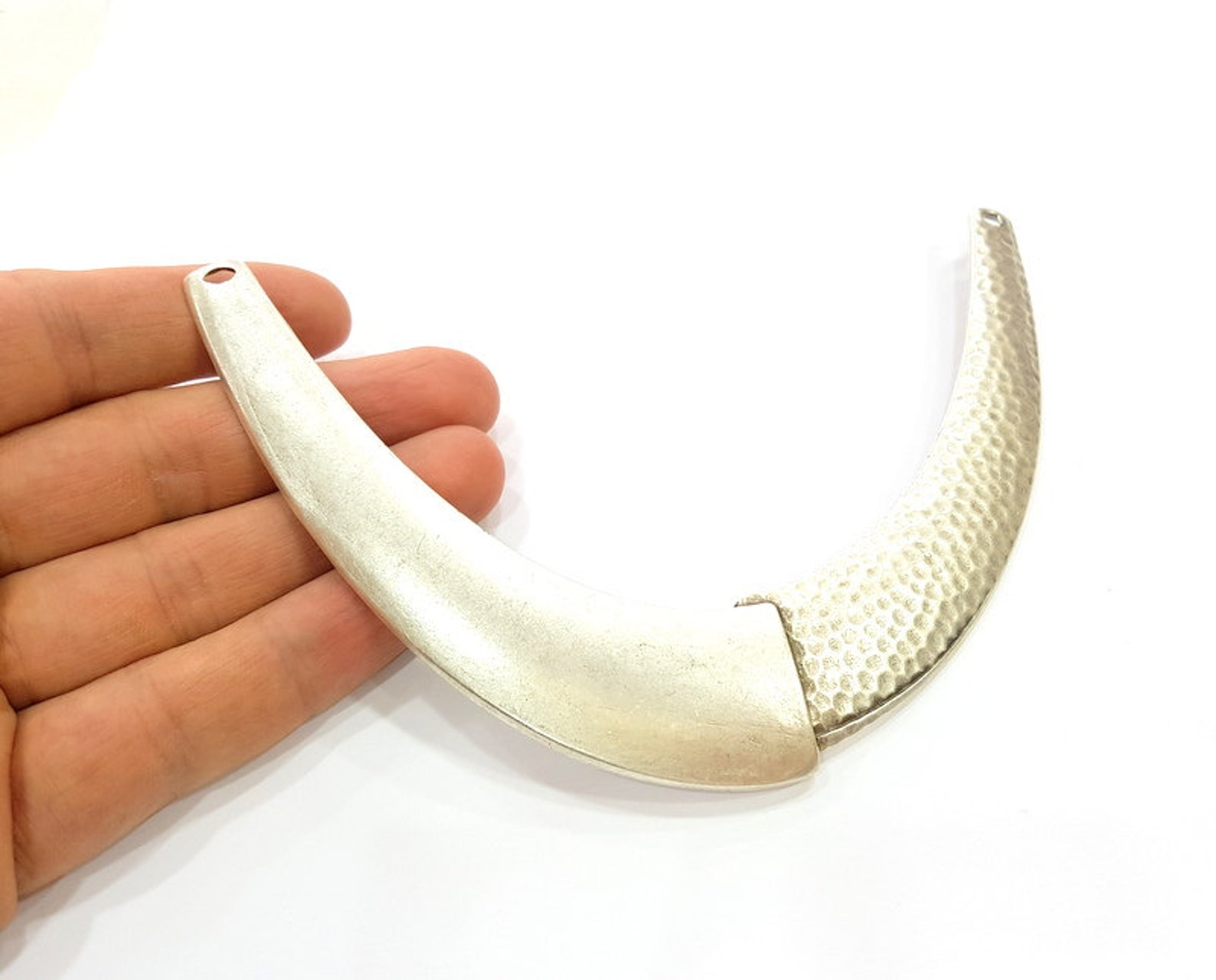 Silver Pendant Extra Large Antique Silver Plated Pendant - Etsy