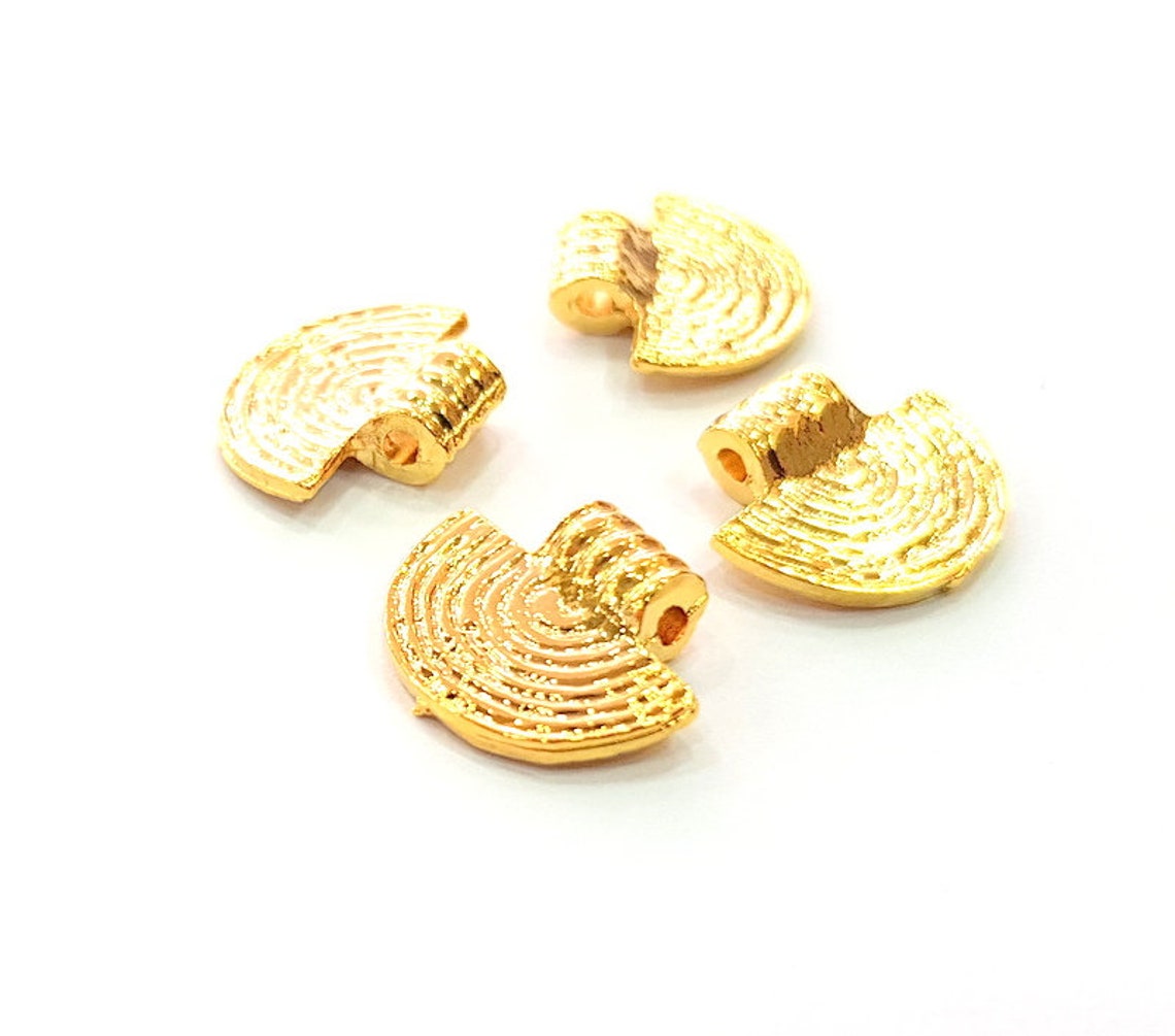 4 Shiny Gold Plated Charm Gold Plated Metal 14x12mm G13650 - Etsy