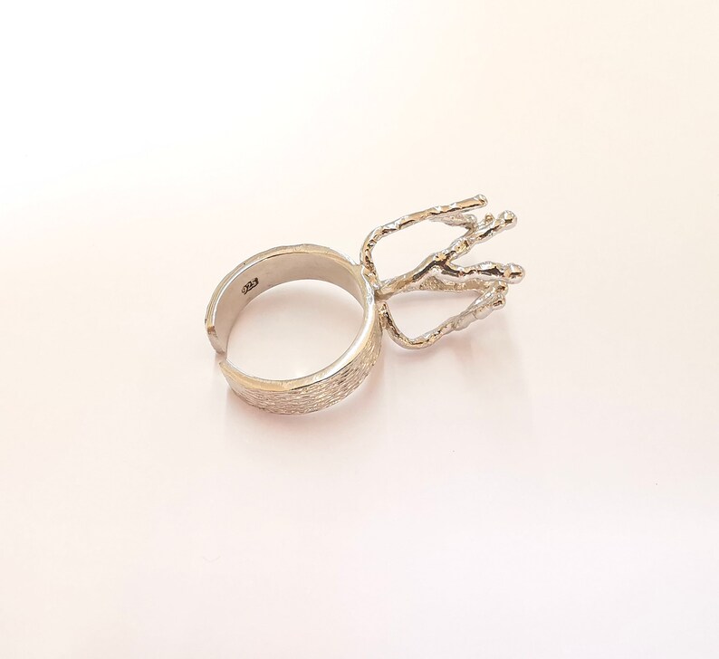Claw Ring Sterling Silver Claw Ring Blank 925 Silver Ring - Etsy