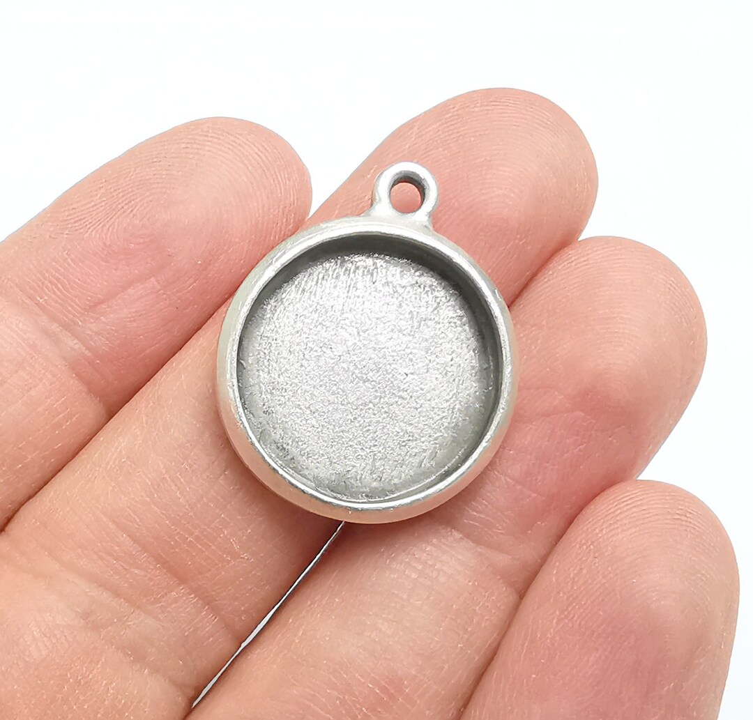 Round Pendant Blanks, Resin Bezel Bases, Mosaic Mountings, Dry Flower ...