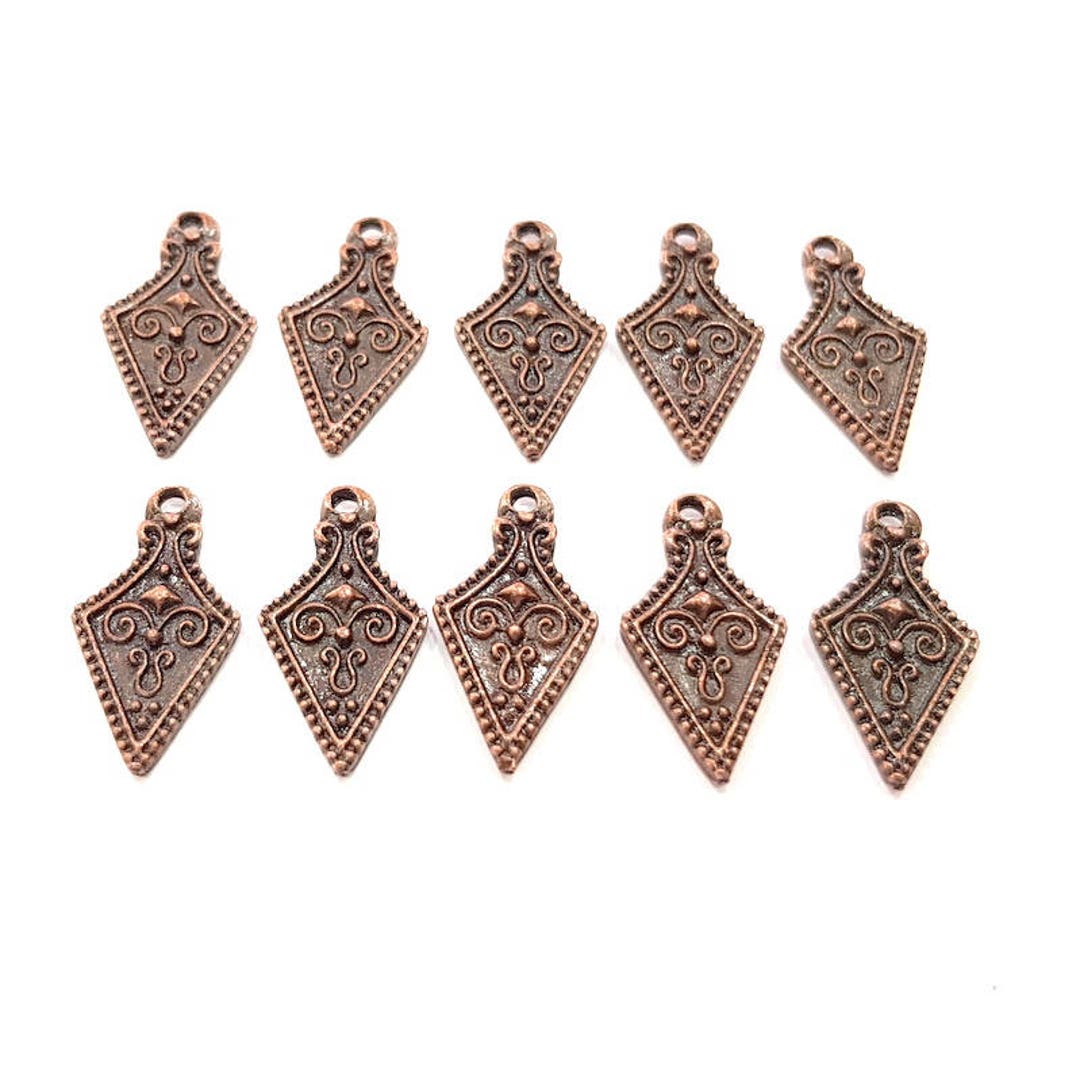 Antique Copper Charm Antique Copper Plated Charm (23x12mm) G8905 - Etsy
