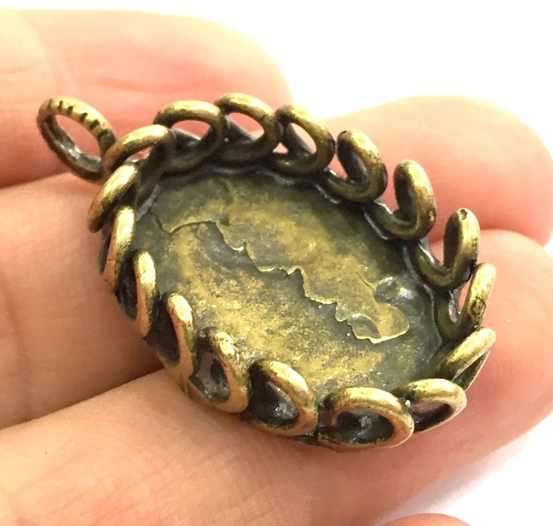 Antique Bronze Brass Blank (25x18mm Blank) , Mountings G5442 - Etsy