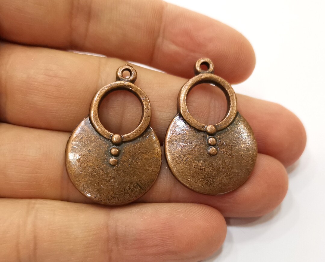 Copper Charms Antique Copper Plated Charms (35x23mm) G18974 - Etsy