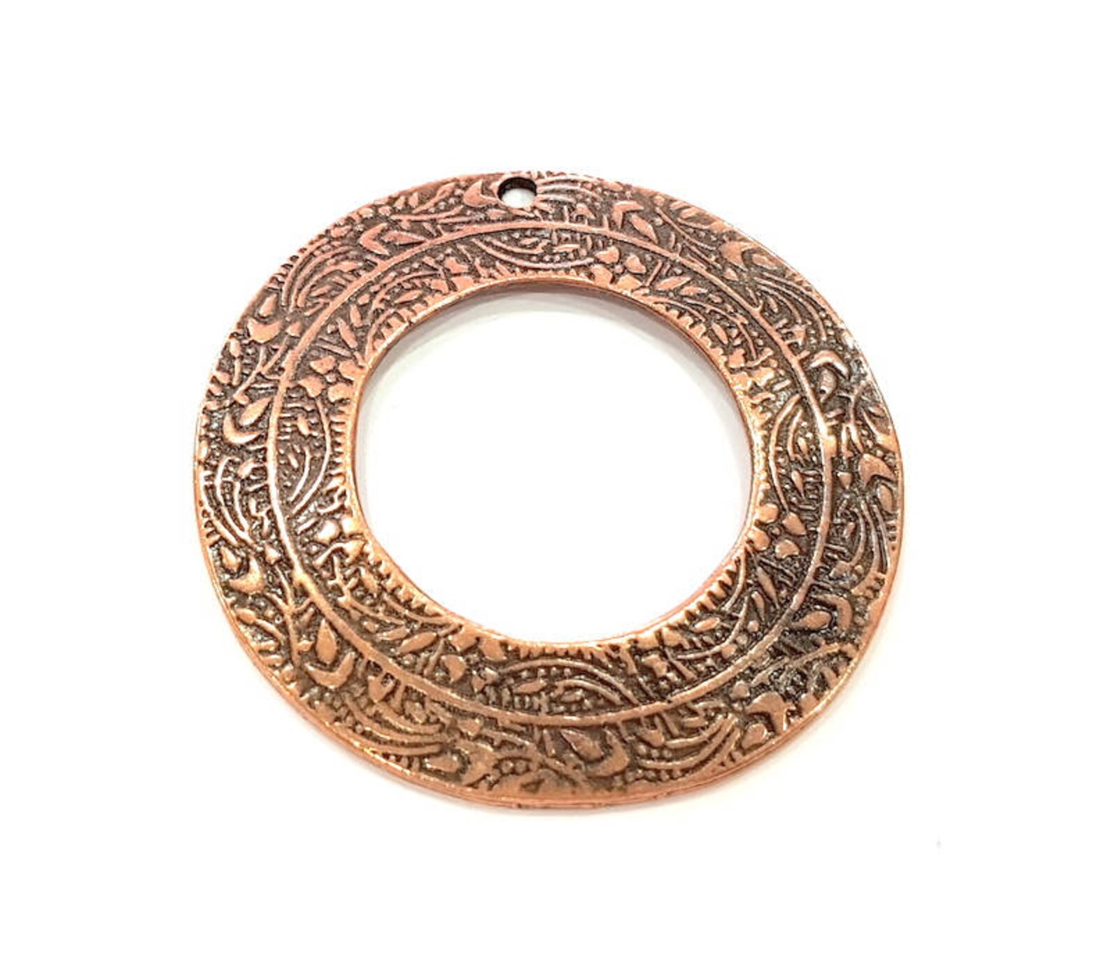 Antique Copper Medallion Pendant Antique Copper Plated Pendant - Etsy