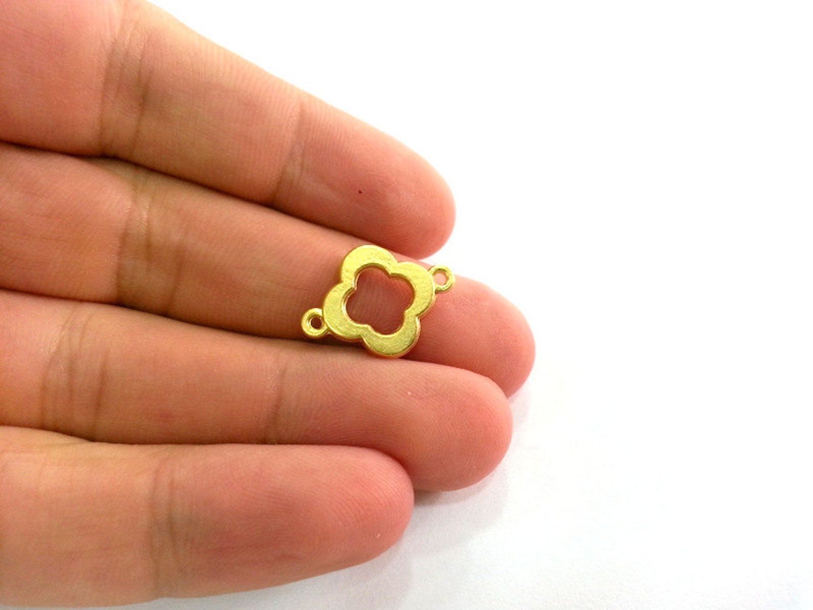 4 Gold Connector Charms Gold Plated Metal 4 Pcs 20x15 Mm - Etsy