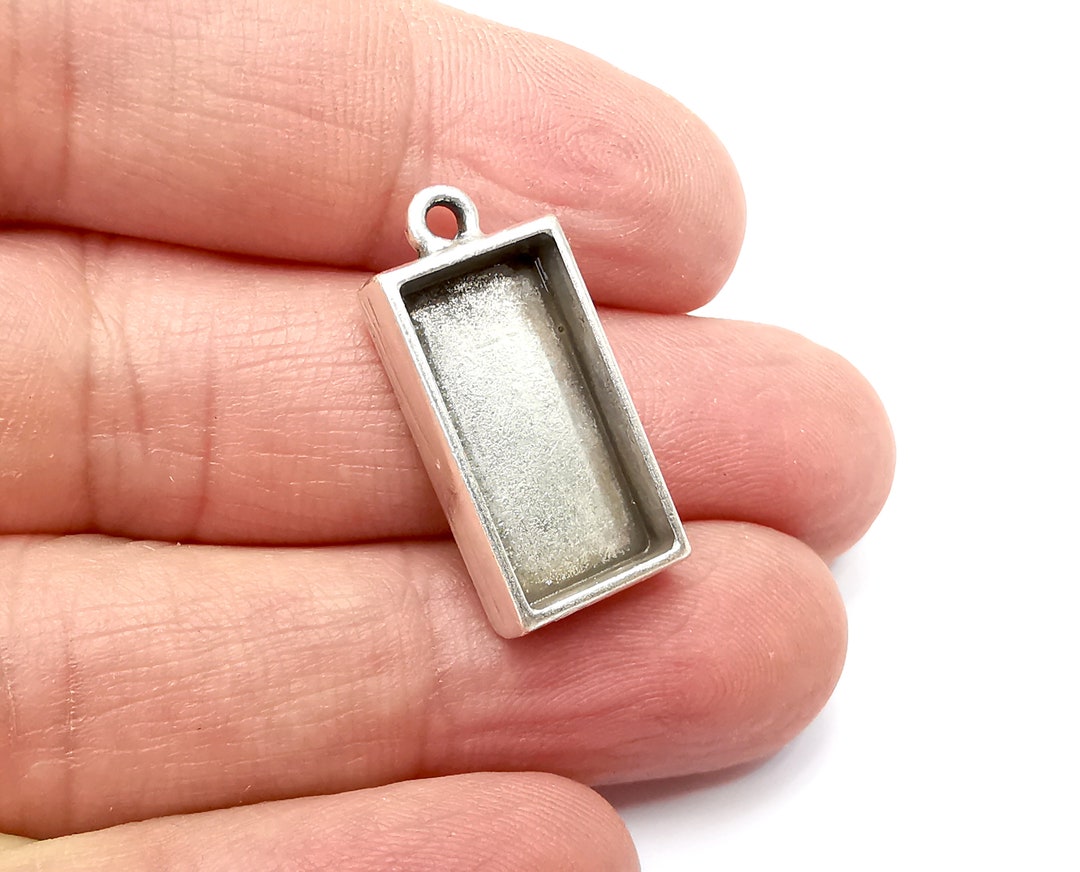Rectangle Pendant Blanks, Resin Bezel Bases, Mosaic Mountings, Dry ...