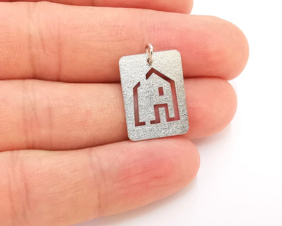 Sterling Silver House Charms 925 Silver Charms Pendant | Etsy