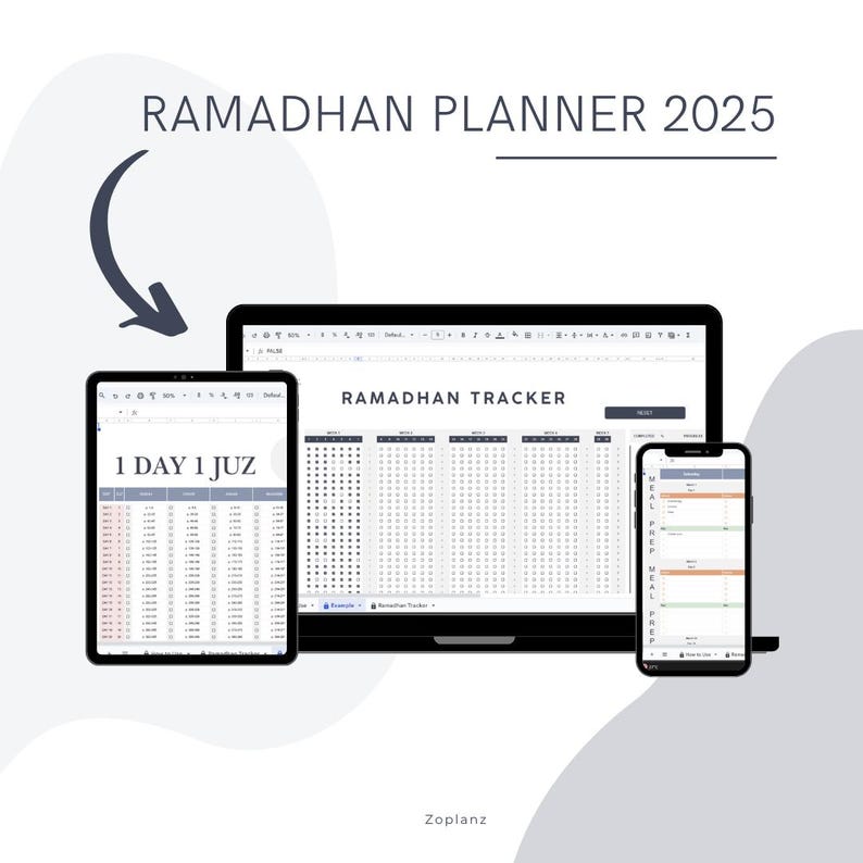Ramadan Planner 2025, Islamic Digital Planner, Muslim Productivity ...