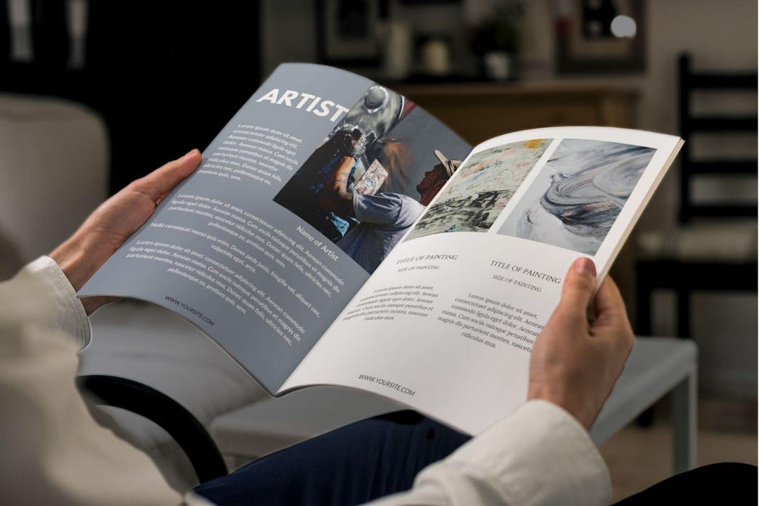 Art Portfolio Template: CANVA Presentation, Fine Art Catalogue (23-page ...