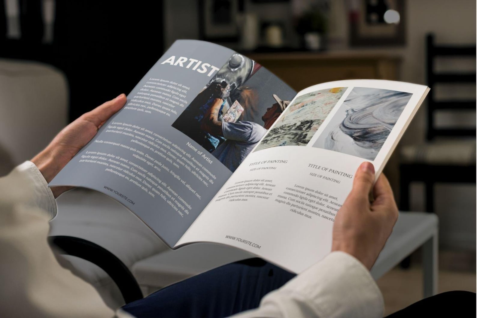 Art Portfolio Template | Portfolio Presentation | CANVA | Art Catalogue ...