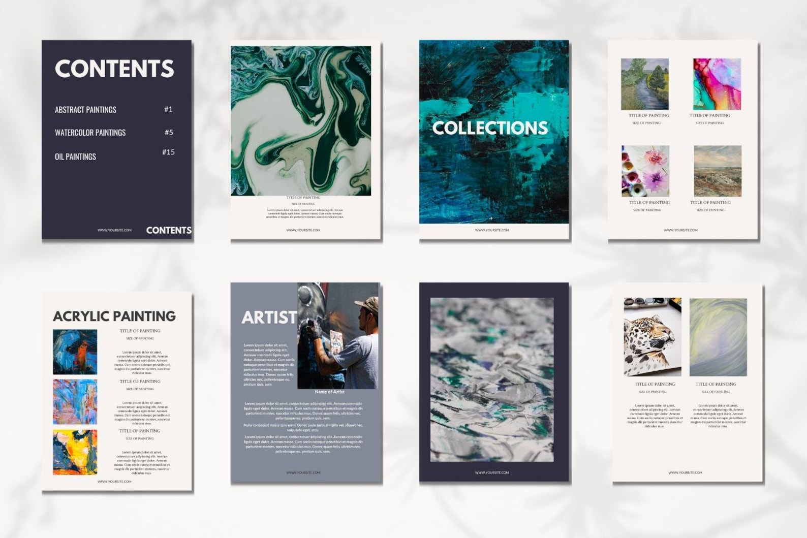 Art Portfolio Template | Portfolio Presentation | CANVA | Art Catalogue ...
