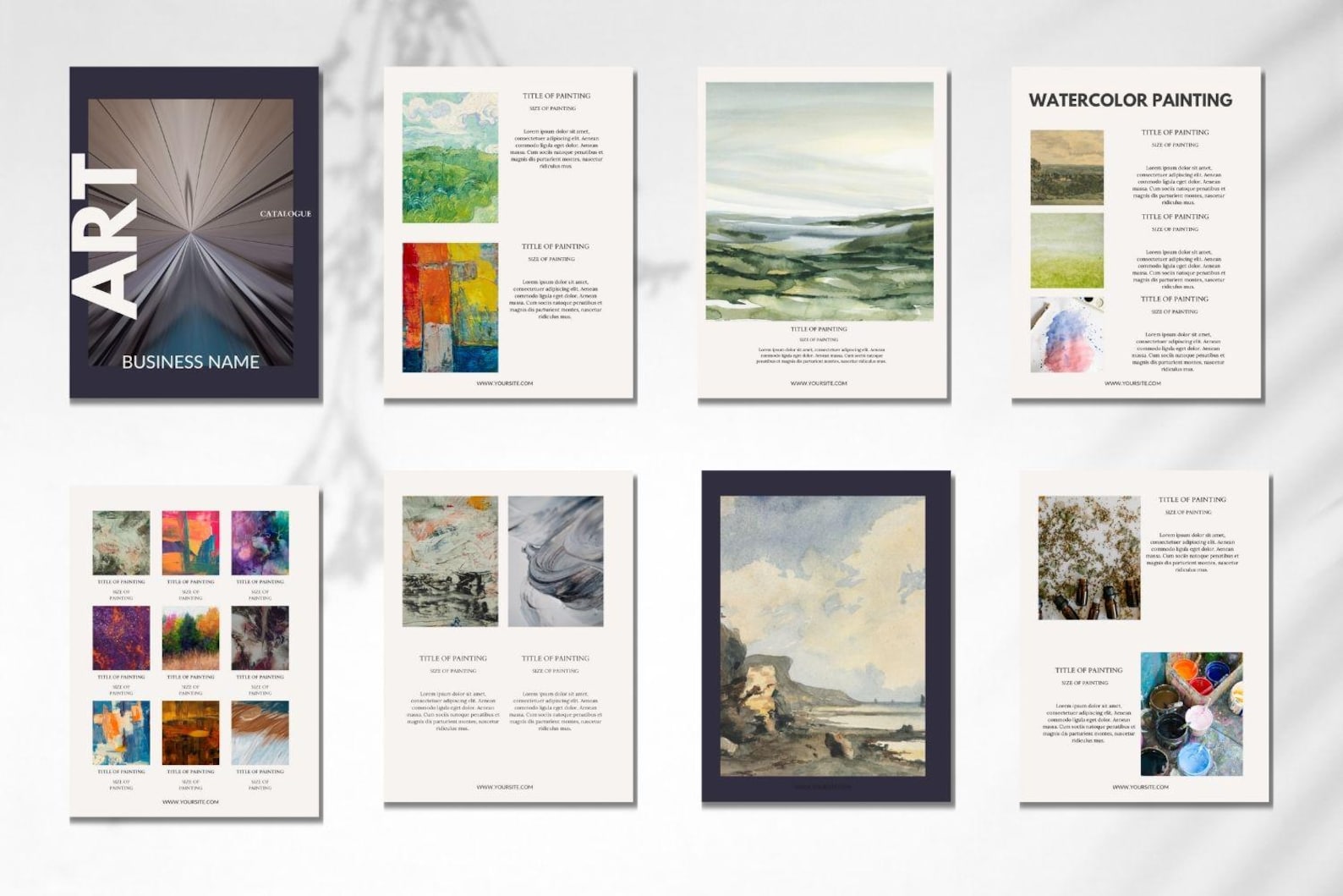 Art Portfolio Template | Portfolio Presentation | CANVA | Art Catalogue ...