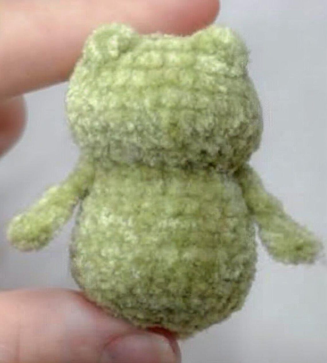 Crochet Green Fribbit-frog - Handmade Amigurumi Plush, Cute Stuffed Toy ...