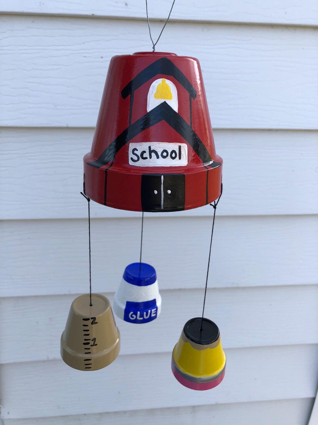 School House Wind Chimes, Schoolhouse Windchimes, Teacher Wind Chimes ...