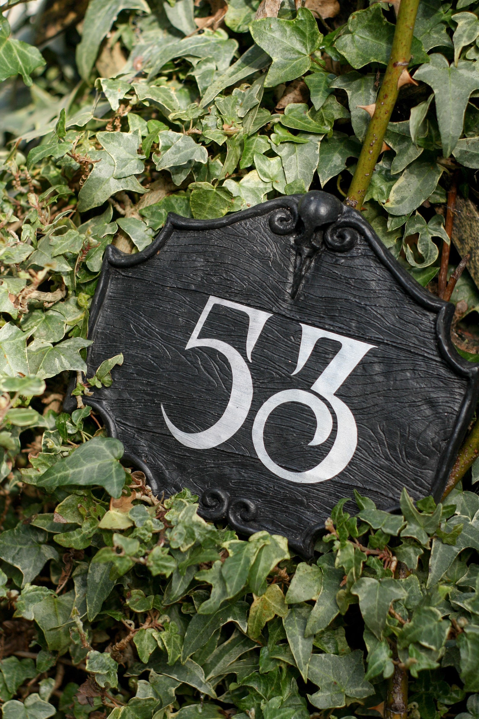 House door number sign gothic plaque custom made outdoor | Etsy