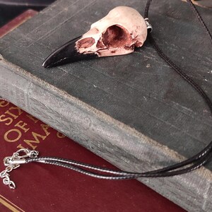 Mini Replica Crow Skull Necklace - Etsy