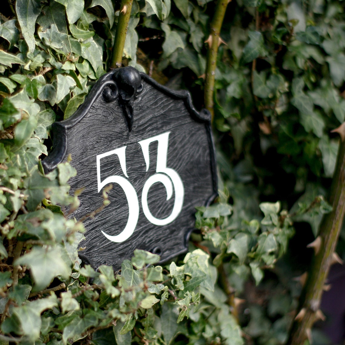 House Door Number Sign Gothic Plaque Custom Made Outdoor - Etsy