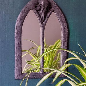 Gothic Arch Mirror, Black Church Window Mirror, Made From Jesmonite ...