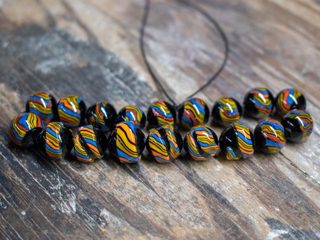 Tradecloth Wrapped Round Stringer Beads - Etsy