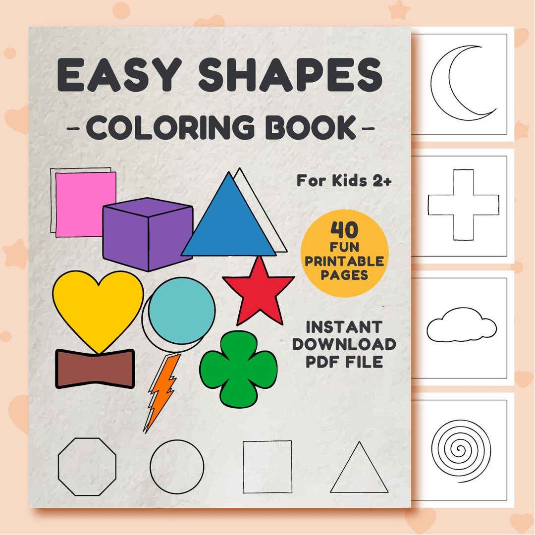 Super Simple Shapes – Easy Coloring for Toddlers (2+) - Etsy