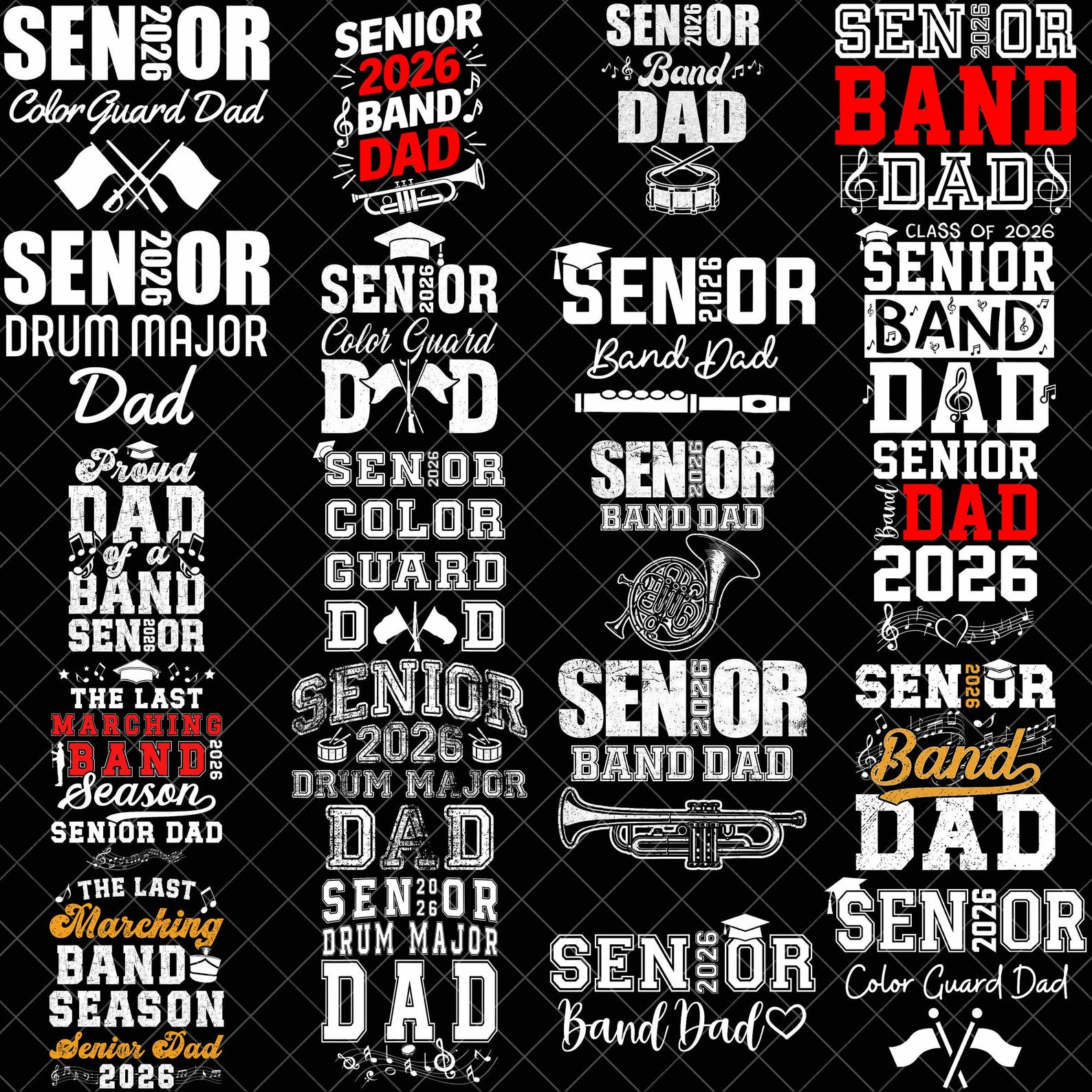 Senior Band Dad 2026 | Marching Band | Dad Life | Senior 2026 Dad | Cut ...