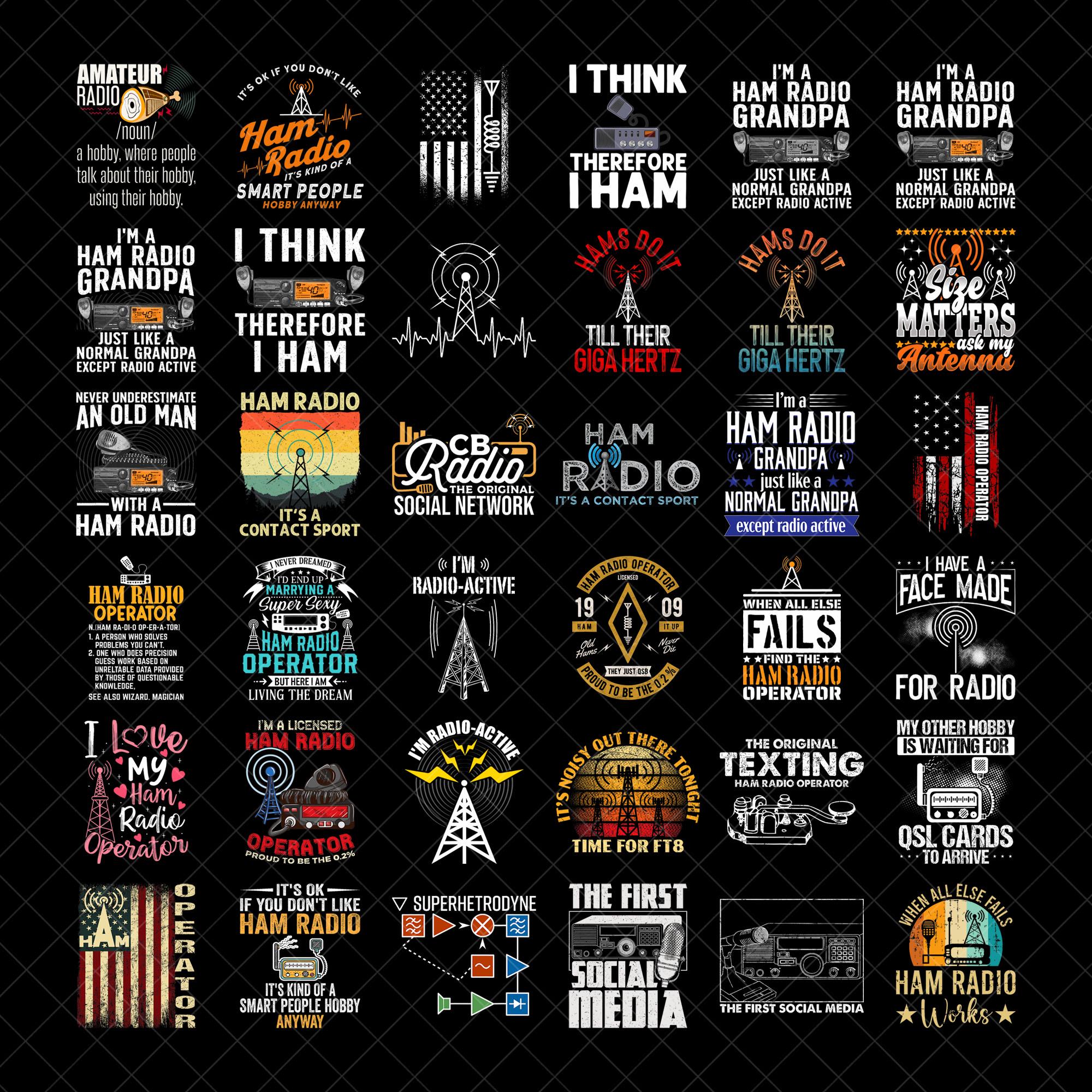 Ham Radio Png Bundle, Amateur Radio Operator Quotes PNG, Funny CB Radio ...