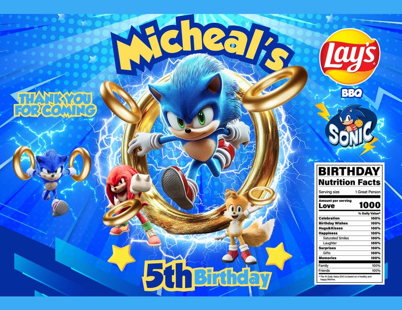 Editable Canvas Sonic Chip Bag, Pringles Label, Water Bottle Label ...