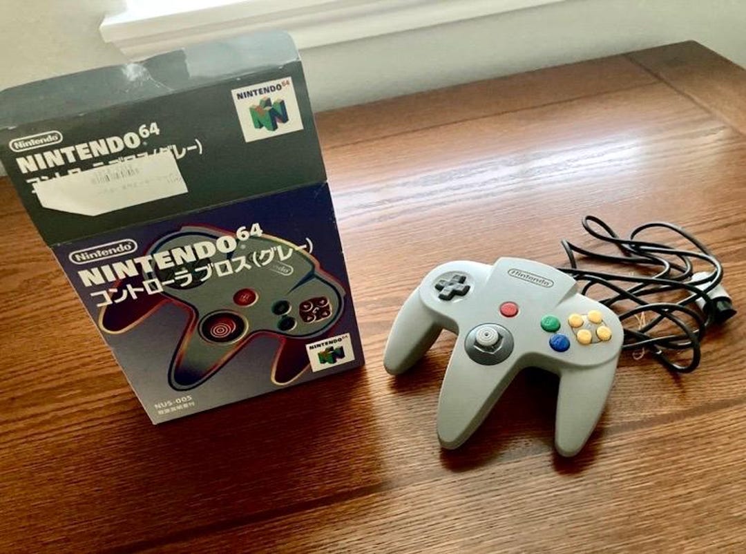 Official Nintendo 64 N64 Controller Gray Joystick Control Japan NUS-005 ...