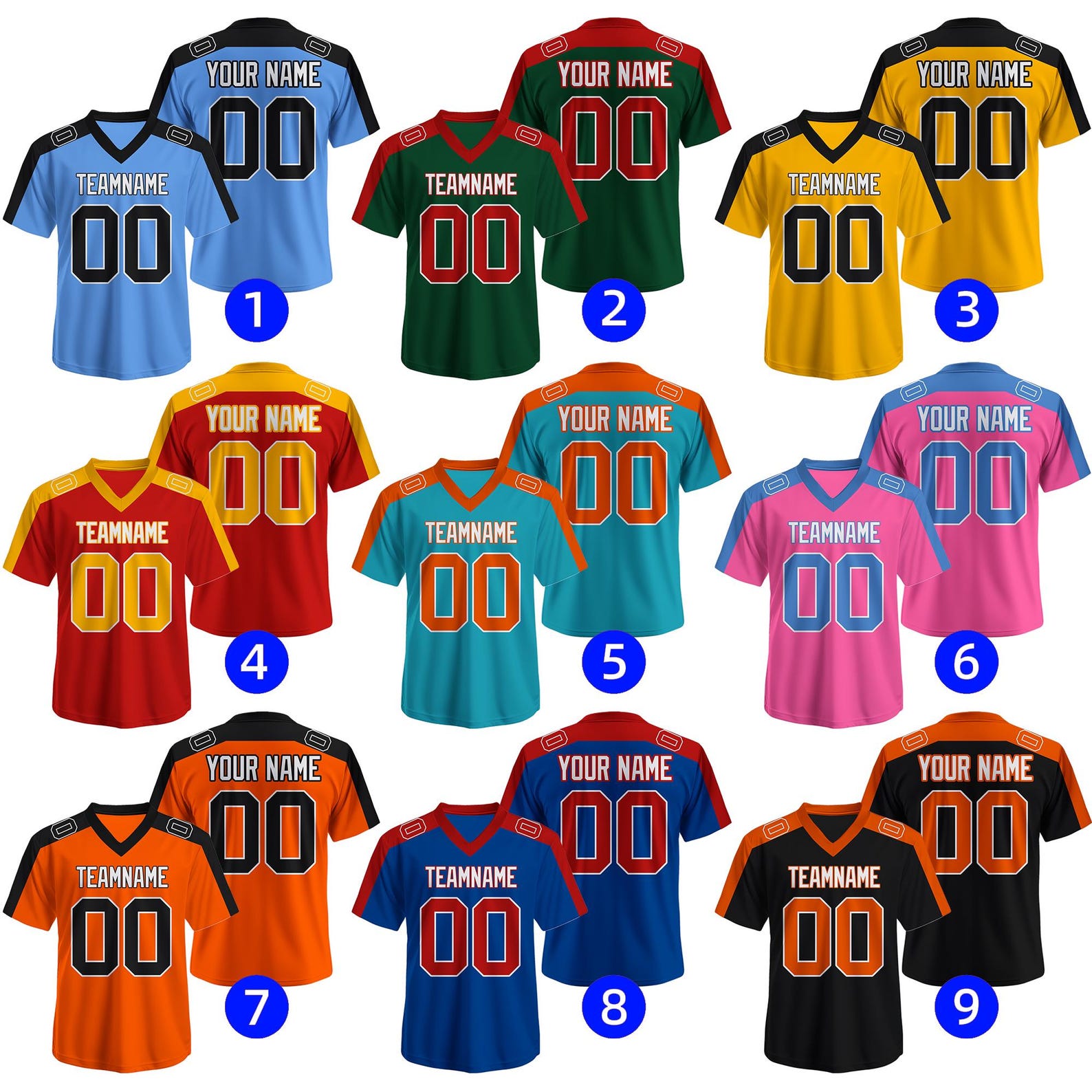 Custom Black and Yellow Rugby Jersey Personalized With Embroidery or ...