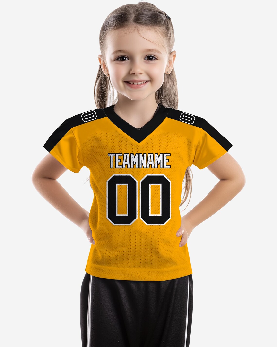 Custom Black and Yellow Rugby Jersey Personalized With Embroidery or ...