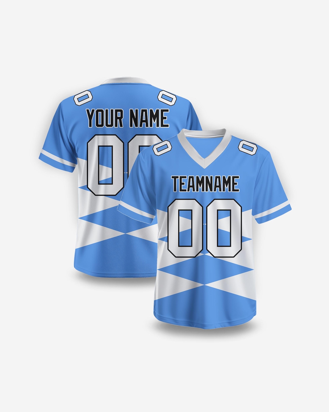 Custom Name Number Football Jersey Embroidery or Heat Press Rugby Shirt ...