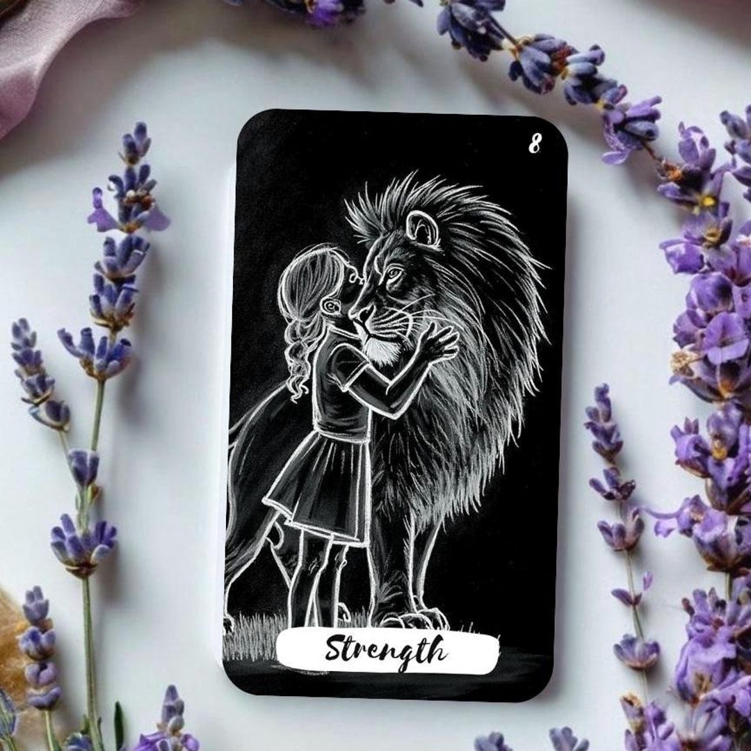Chalk Sketch Tarot Deck | Printable PDF Tarot Cards | Minimalist Black ...