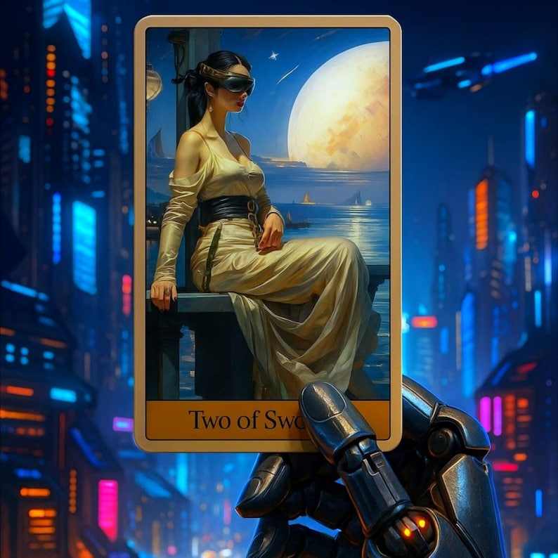 Futuristic Cyberpunk Tarot Deck | Illustrated Sci-fi Tarot Cards ...
