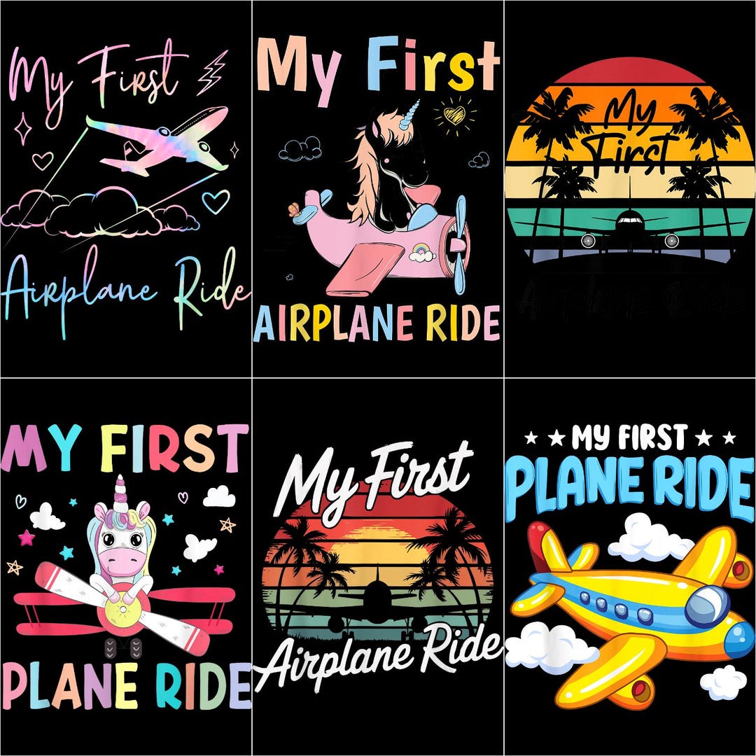 My First Airplane Ride PNG Bundle – Cute Travel-themed Digital Designs ...