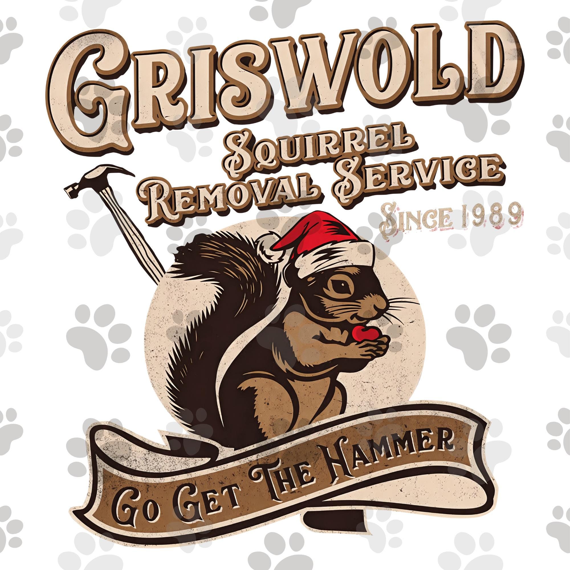 Griswold Squirrel Removal PNG Svg for Circut, Cute Santa Squirrel ...