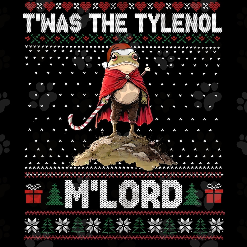 Tylenol Christmas PNG Svg, Twas the Tylenol M’lord Meme Design, Funny ...