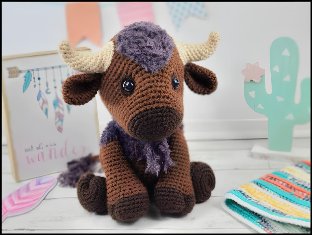 Cody the Bison Crochet Pattern PDF – Cute Amigurumi Buffalo Plush Toy ...