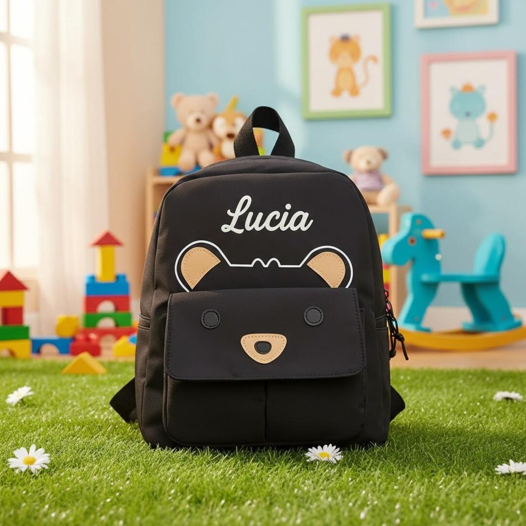 Personalized Kids Backpack | Custom Bear School Bag - Etsy