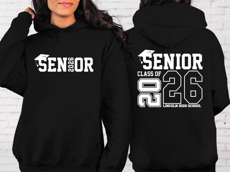 Custom Senior Class of 2026 Sweater: High School Graduation Hoodie - Etsy