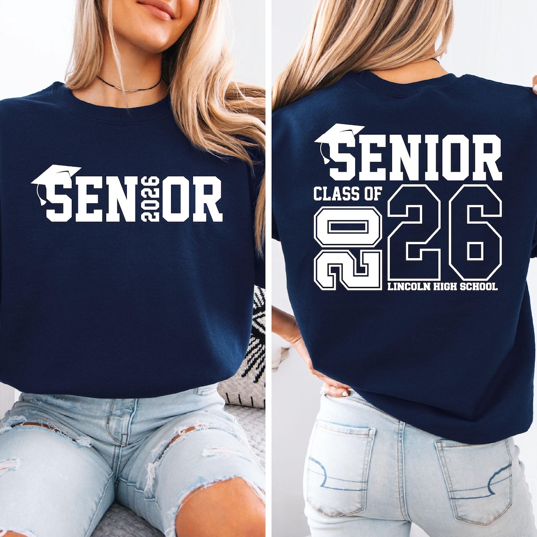 Custom Senior Class of 2026 Sweater: High School Graduation Hoodie - Etsy