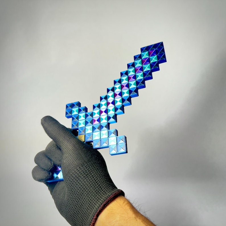 Minecraft Holographic Sword | 3D Printed | Video Game Item Gift - Etsy
