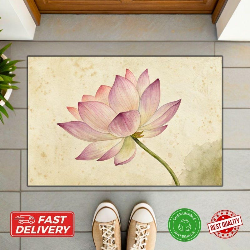 Welcome Mats Lotus Flower - Etsy