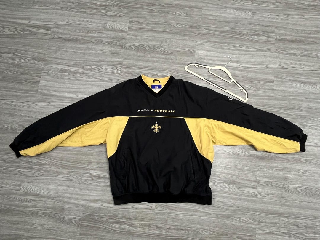 Y2K Vintage NFB Reebok New Orleans Saints Jacket / Yellow and Black ...
