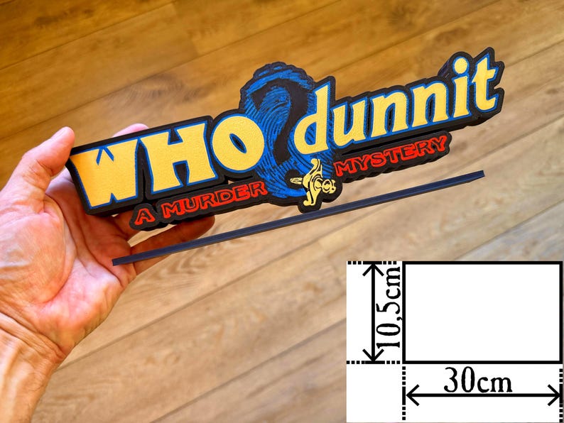 WHO DUNNIT Standee / Pinball Topper - the Case is Solved: You Need This ...