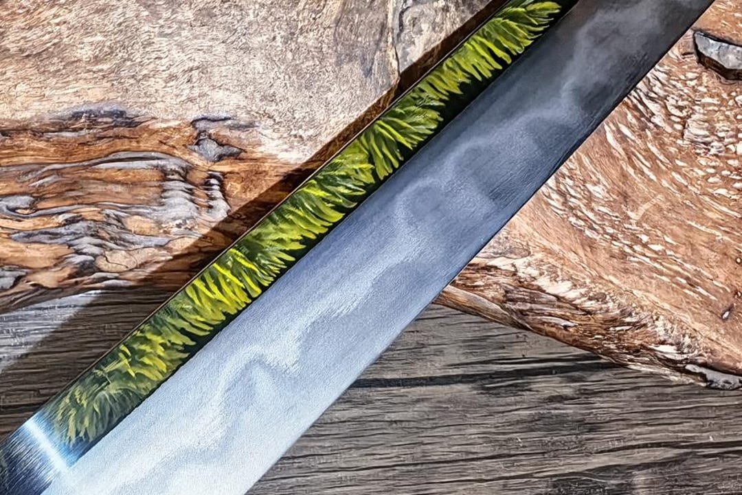 Hand-forged 1095 Clay-tempered Katana – Hamon Blade, Gold & Silver ...