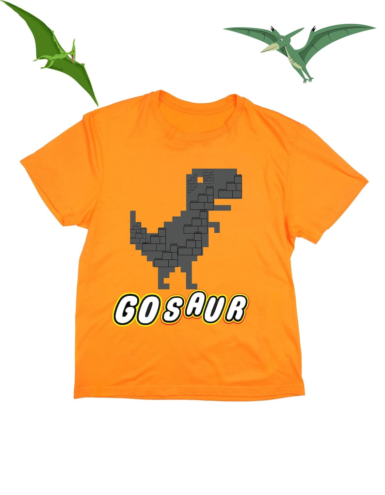 Gosaur Pixel Dinosaur Png,block T-rex Sublimation, Kids Boy Shirt ...