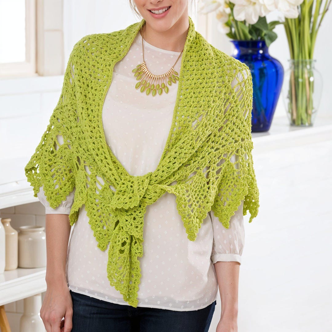 Crochet Romantic Pineapple Shawl Pattern – Elegant Lace Wrap PDF ...