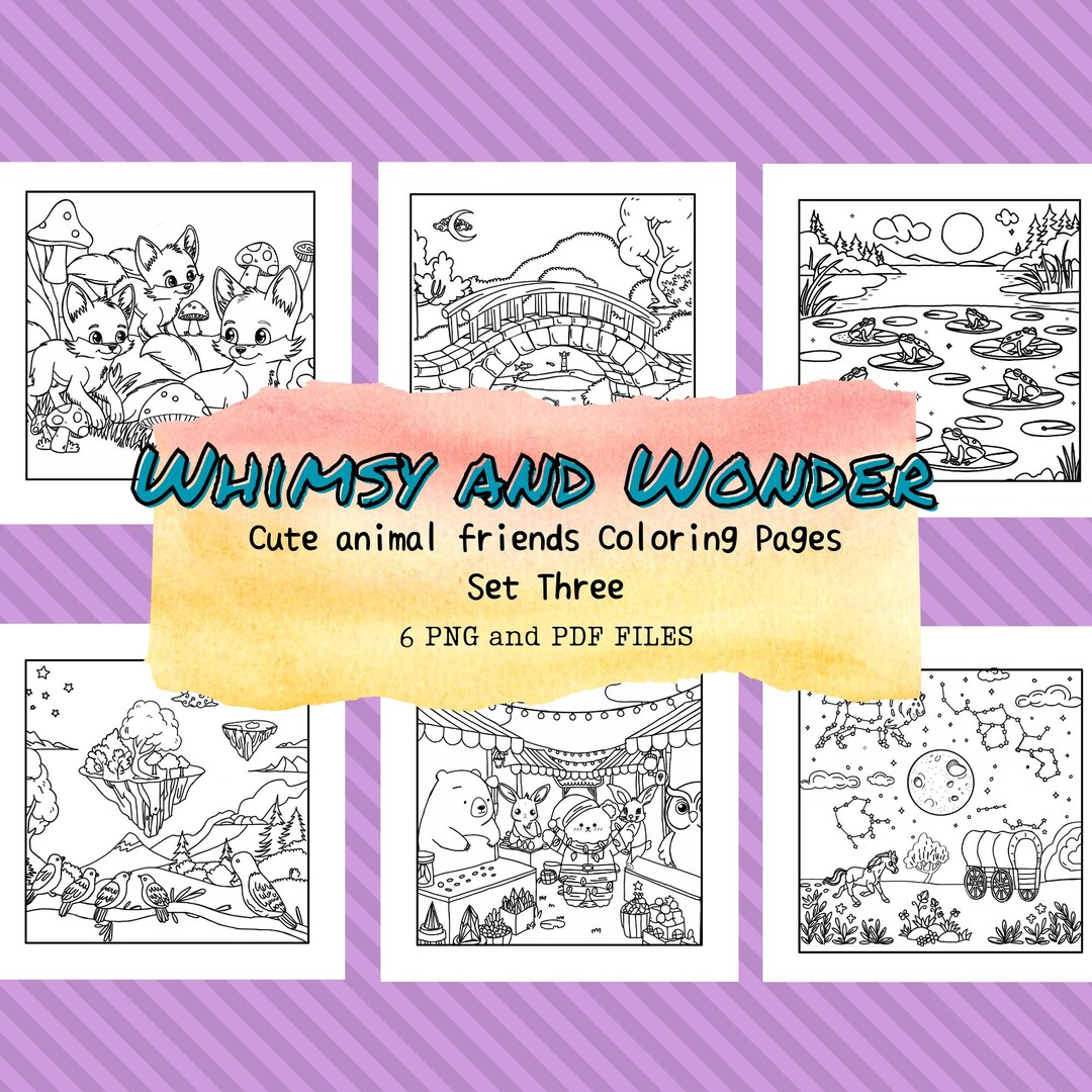 Forest Animal Coloring Pages - Cute Animal Friends Printable for Kids ...