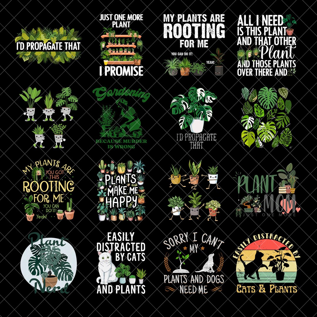 Plant Lover Quotes Png Bundle, Plant Png, Plant Quotes Digital, Plant ...